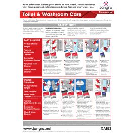 Jangro Professional Toilet & Washroom Care Wall Chart - A3